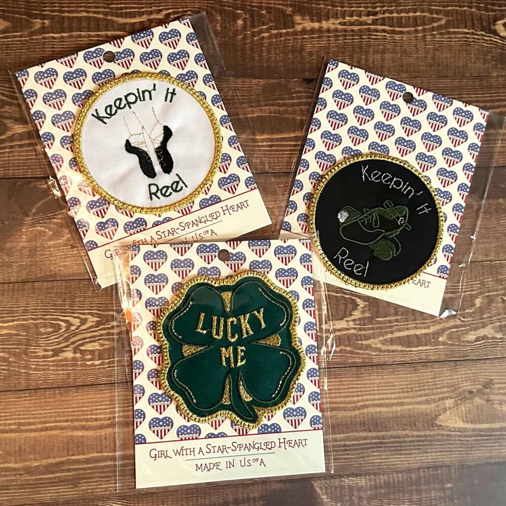 Irish Football Patch – Girl with a Star-Spangled Heart