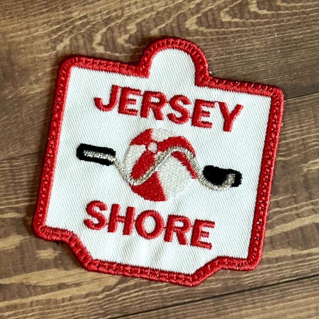 Jersey Shore Beach Badge Patch – Girl with a Star-Spangled Heart